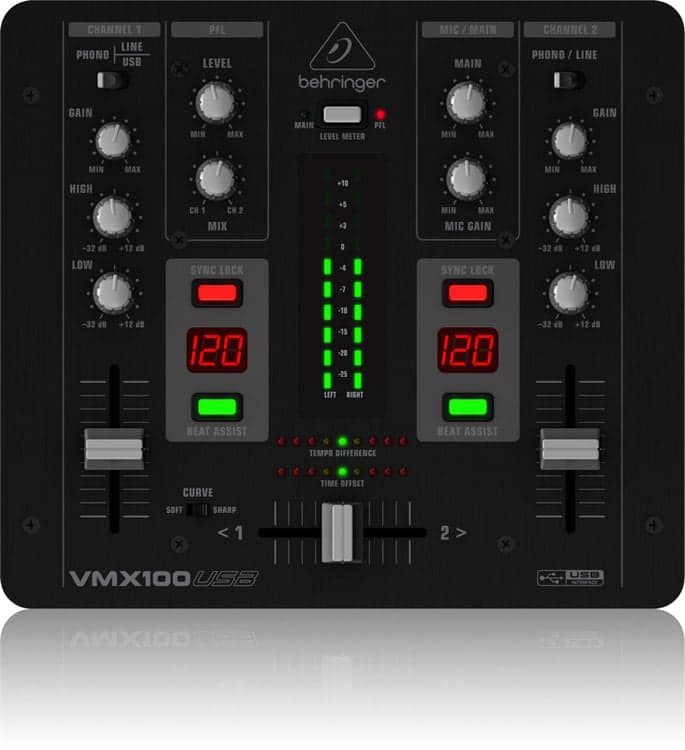 Behringer VMX100USB DJ Mixer 2 Channel