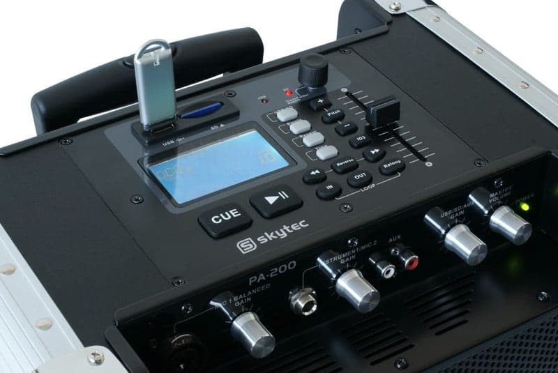 Skytec PA-200 Portable Speaker with Bluetooth/USB/SD Media Player 200W ...