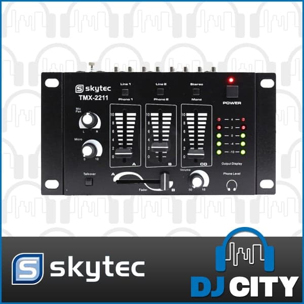 Skytec STM-2211B DJ Mixer 3 Channel