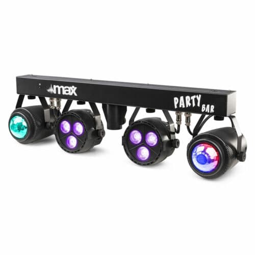 MAX PartyBar01 - 2x Jelly Moon, 2x PAR Cans with IR Remote - DJ City