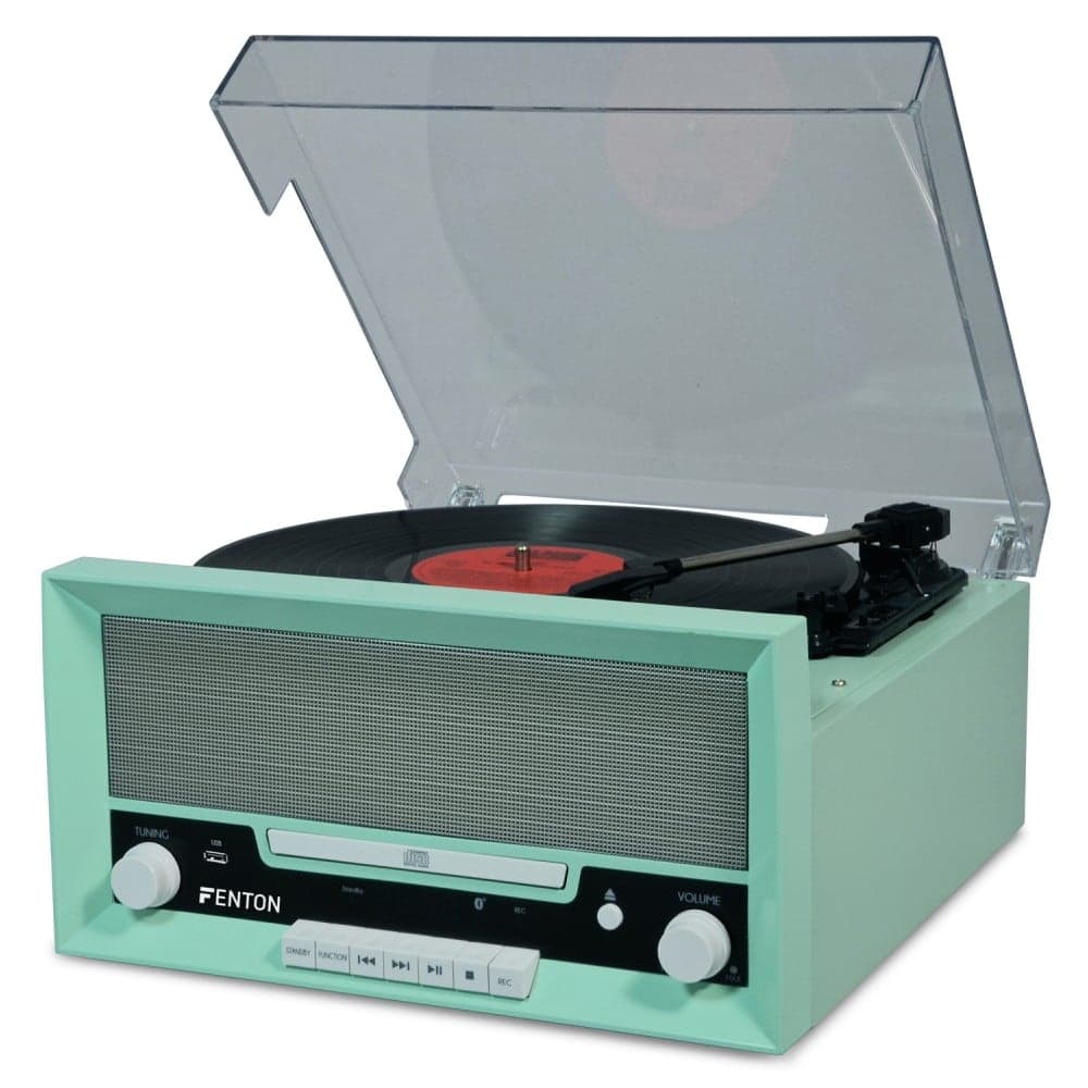 Fenton RP135 Record Player 60s Combi (Seafoam)