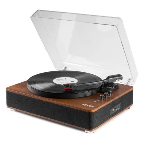 Fenton RP162 Vinyl Record Player HQ Bluetooth (Walnut Wood)