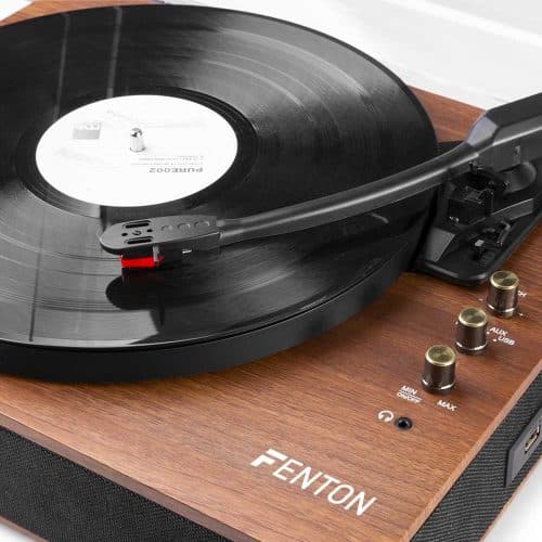 Fenton RP162 Vinyl Record Player HQ Bluetooth (Walnut Wood)