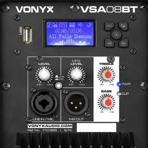 Vonyx VSA08BT - Bi-Amplified Active Speaker 8" 250W BT/MP3 - DJ City