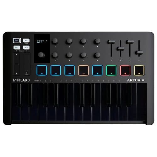 Arturia MiniLab MK3 Deep Black MIDI Keyboard 25 Key