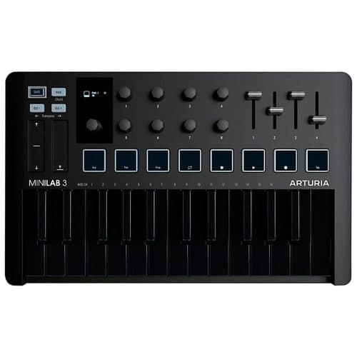 Arturia Minilab Mk3 Deep Black Midi Keyboard 25 Key