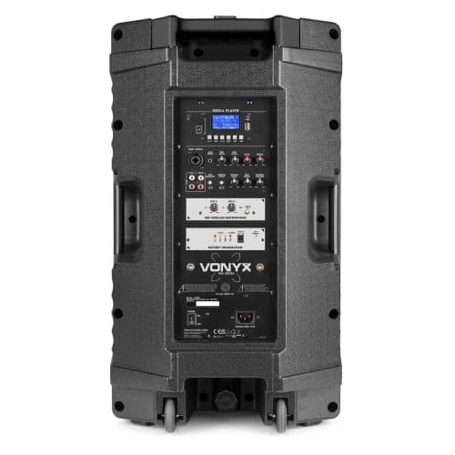 Vonyx VSA700-BP 15" Portable PA Speaker with Wireless Mics