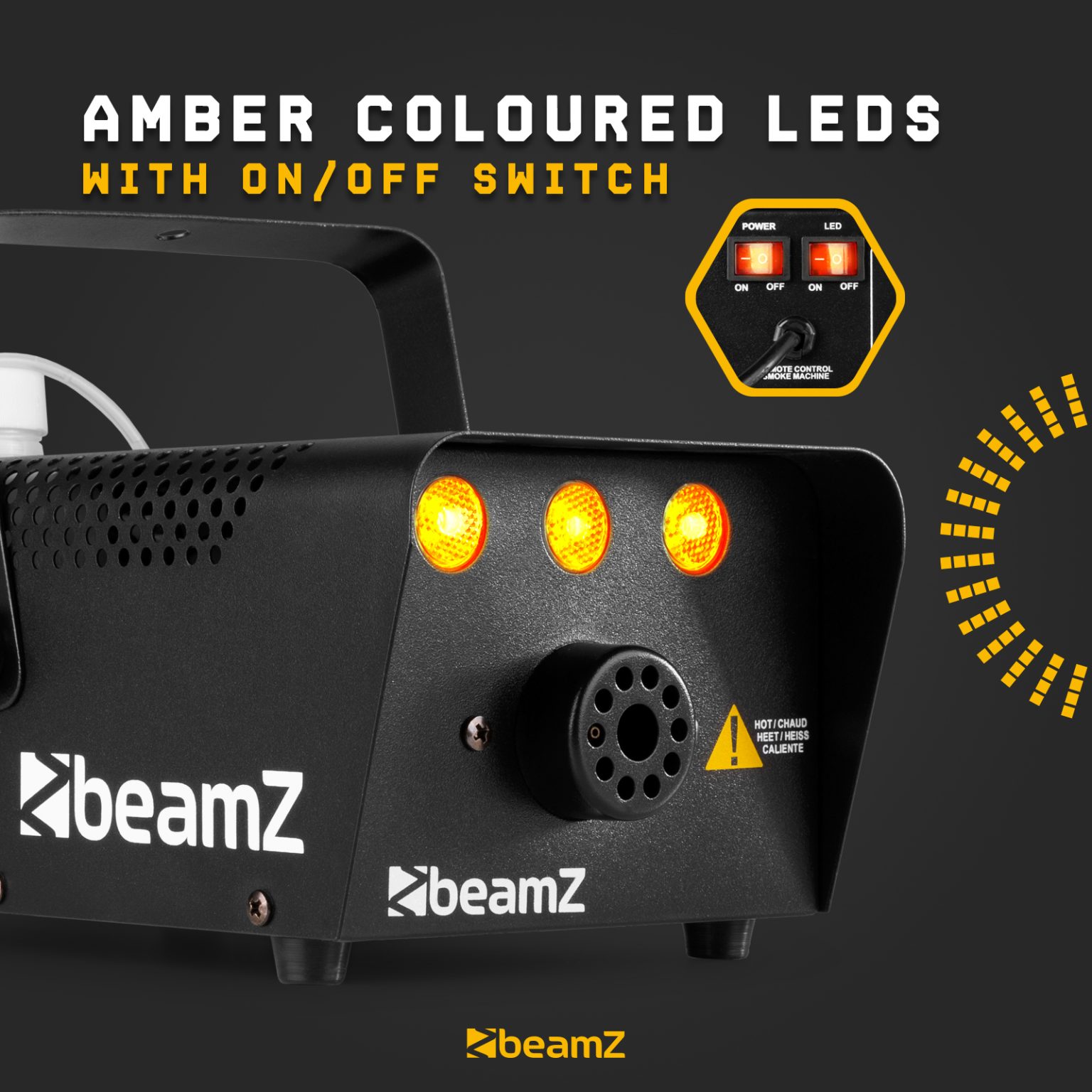 Beamz S700-LED Smoke Machine with LED Flame Effect 700W