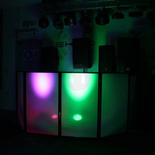 Vonyx DJ Screen Foldable DJ Facade - 4 Lycra Panels