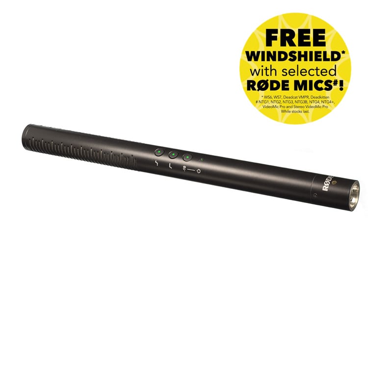 Rode NTG4+Shotgun Condenser Microphone with Battery - DJ City