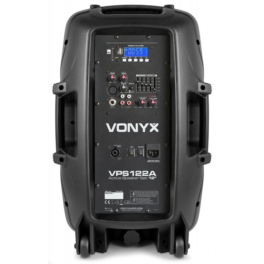 Vonyx VPS122A 800W Speaker Set with Stands - DJ City