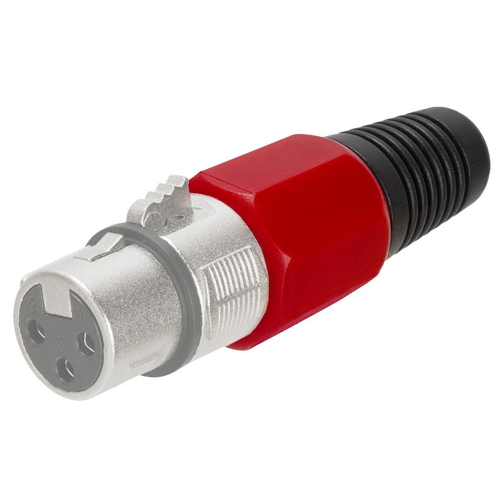XLR-RC Replacement Cap for XLR Connectors Red - 20 Pack - DJ City