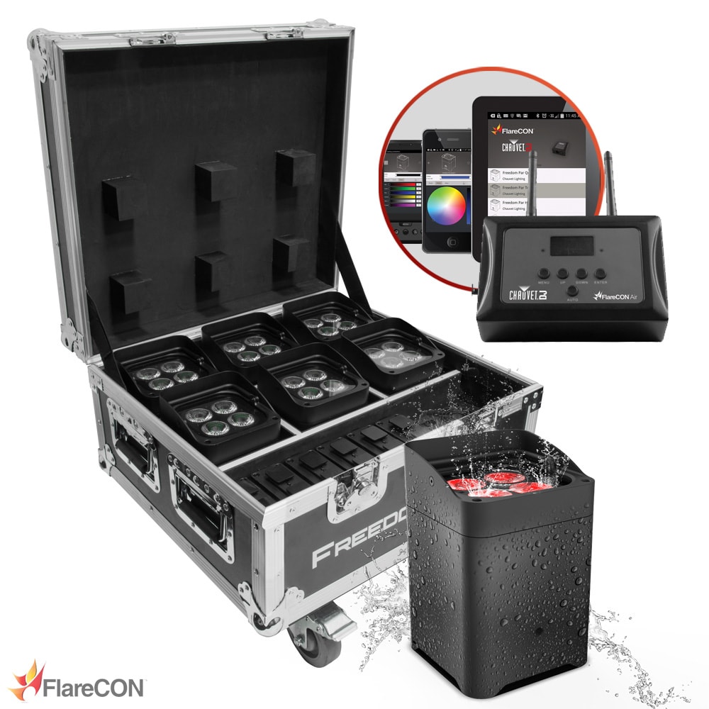 Chauvet DJ Freedom Flex H4 IP x6 Pack with FlareCon App Control