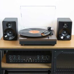 Fenton RP112D Record Player with Bluetooth (Dark Wood)