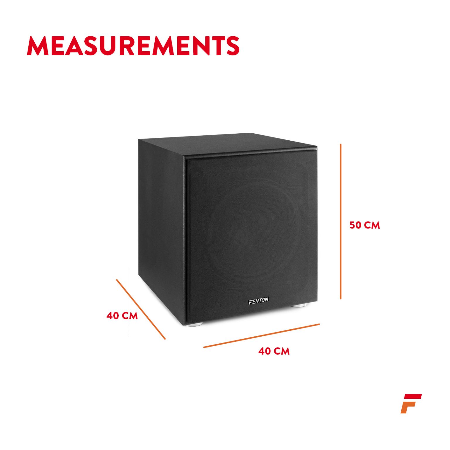 Fenton SHFS12B 12" Inch HiFi Active Subwoofer