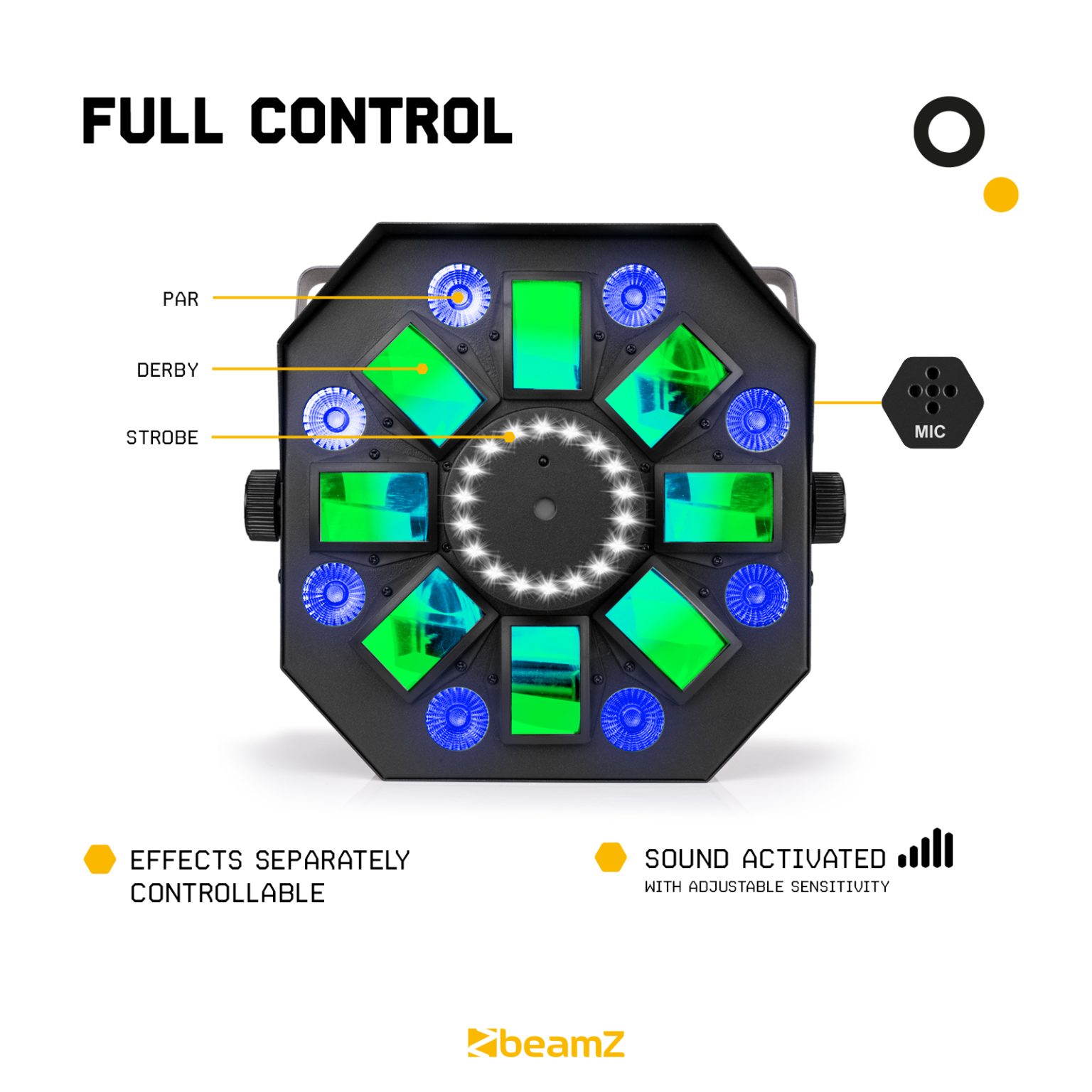 Beamz MultiBox 100W with Derby, PAR, Laser and Strobe Effect - DJ City
