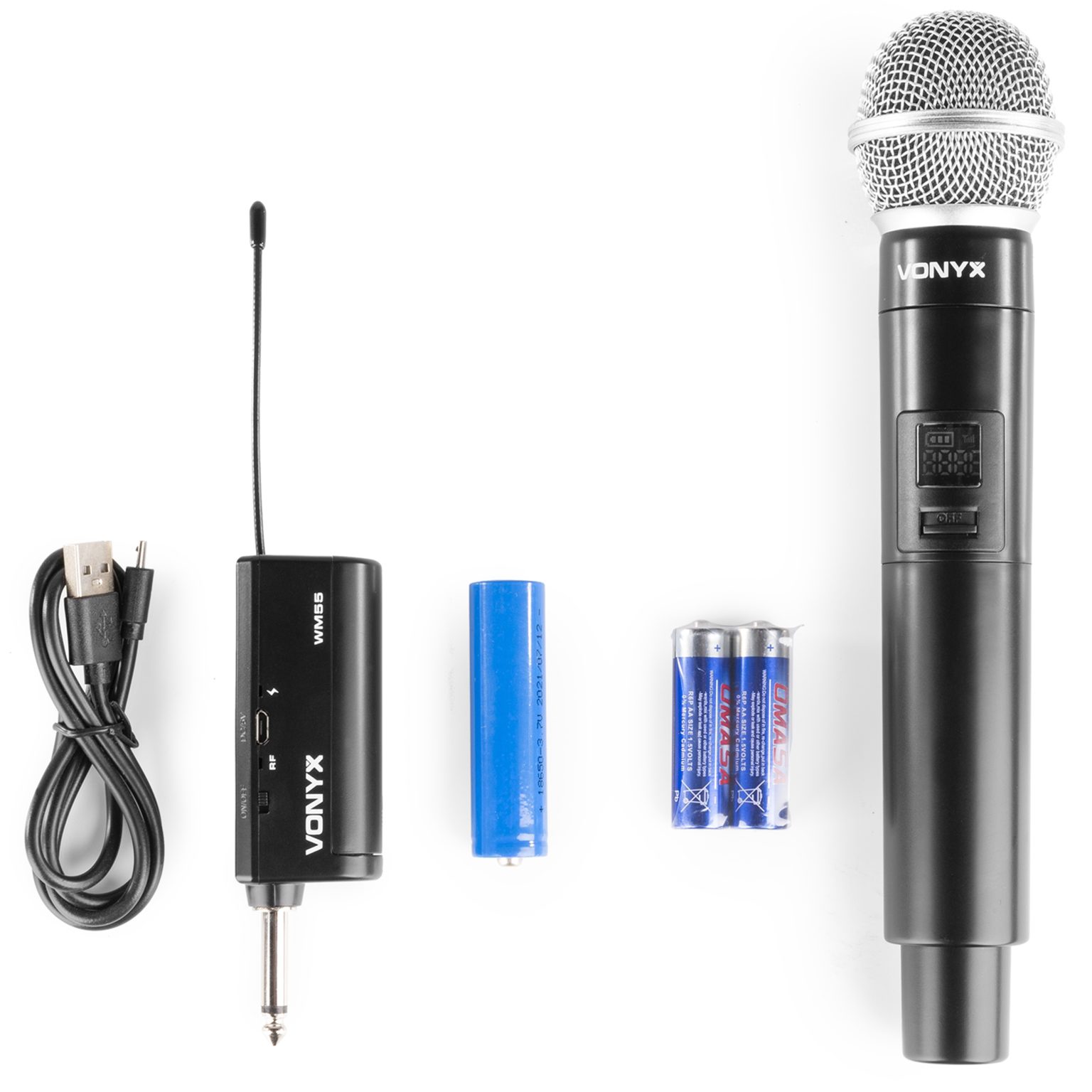 Vonyx WM55 - Wireless Microphone Plug-and-Play UHF