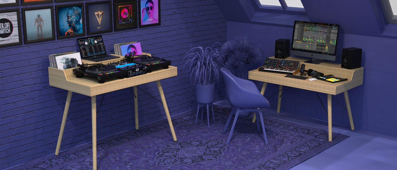 Glorious VINTAGE-STATION DJ Table & Studio Desk
