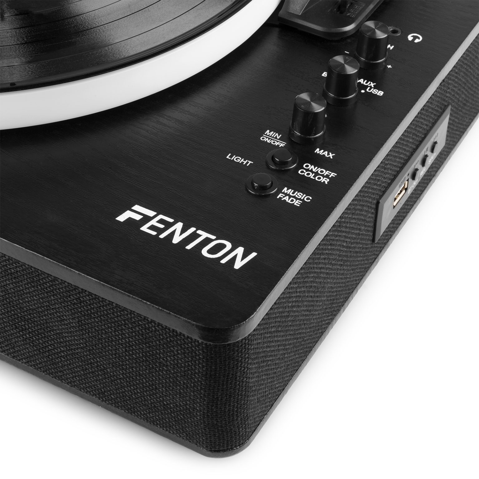 Fenton RP162LED Record Player with Coloured LED & Bluetooth