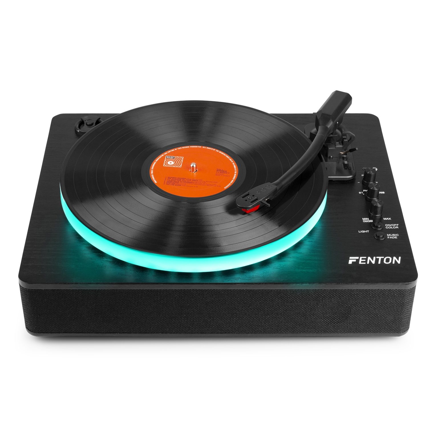 Fenton RP162LED Record Player with Coloured LED & Bluetooth