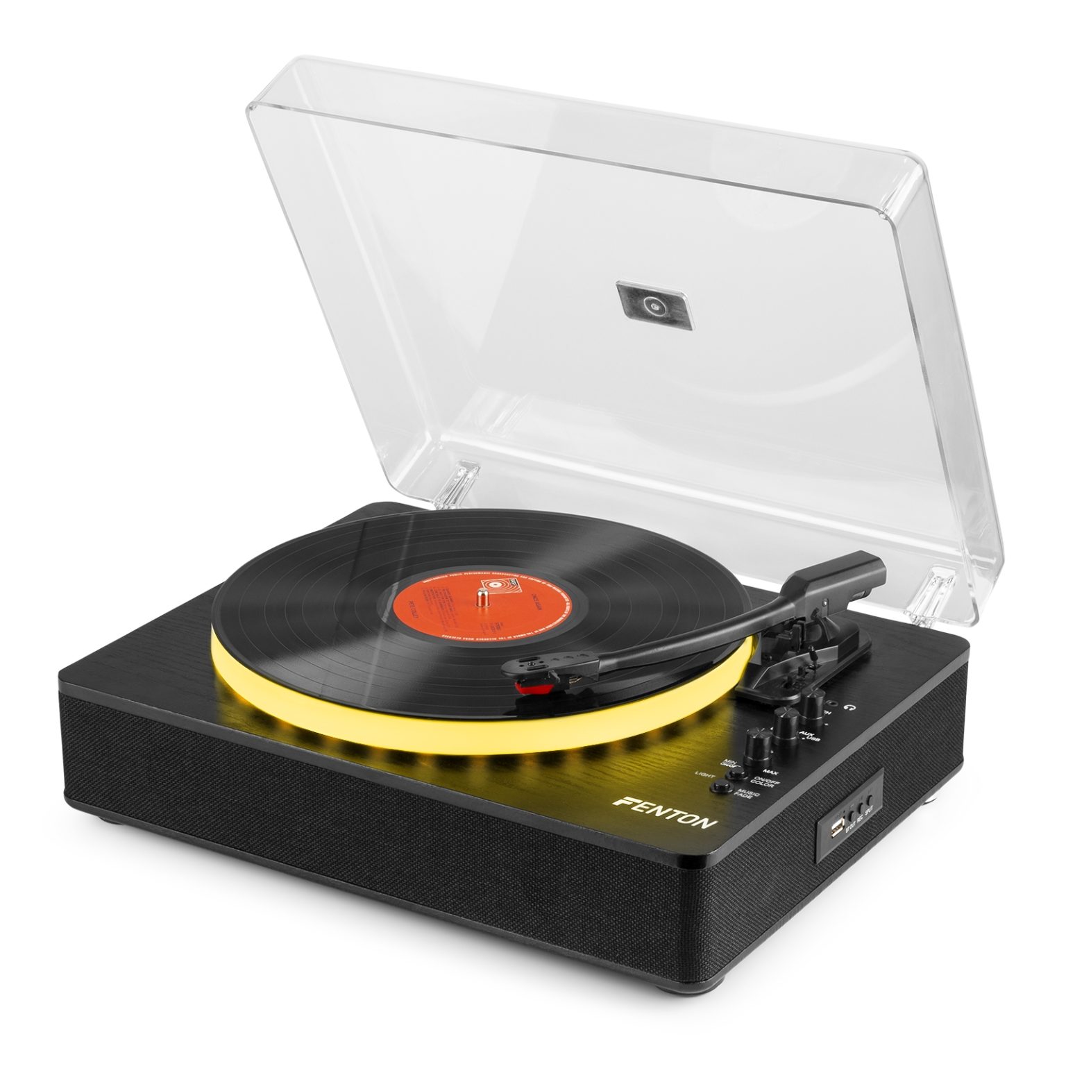 Fenton RP162LED Record Player with Coloured LED & Bluetooth