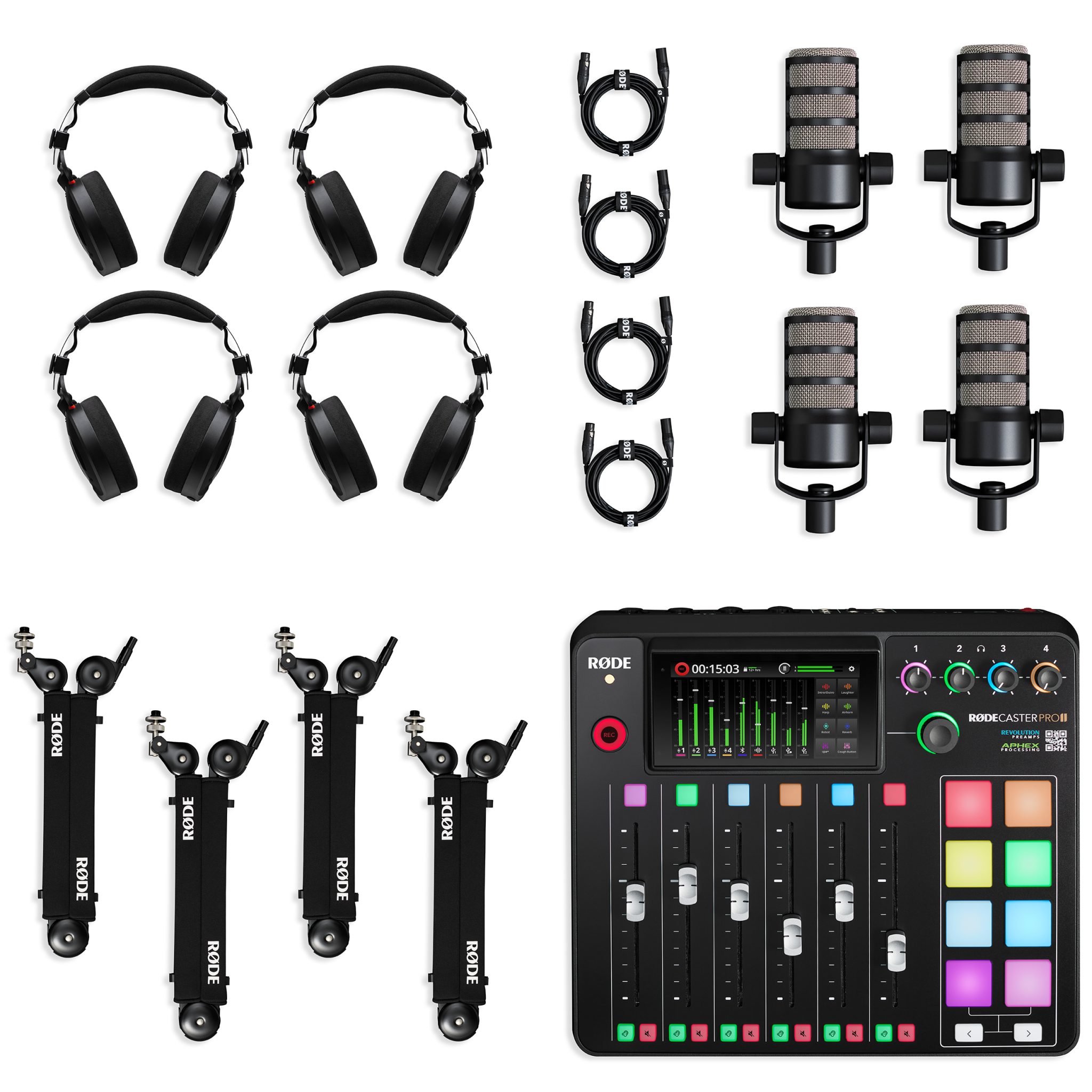 RODE Quad Professional Podcasting Bundle