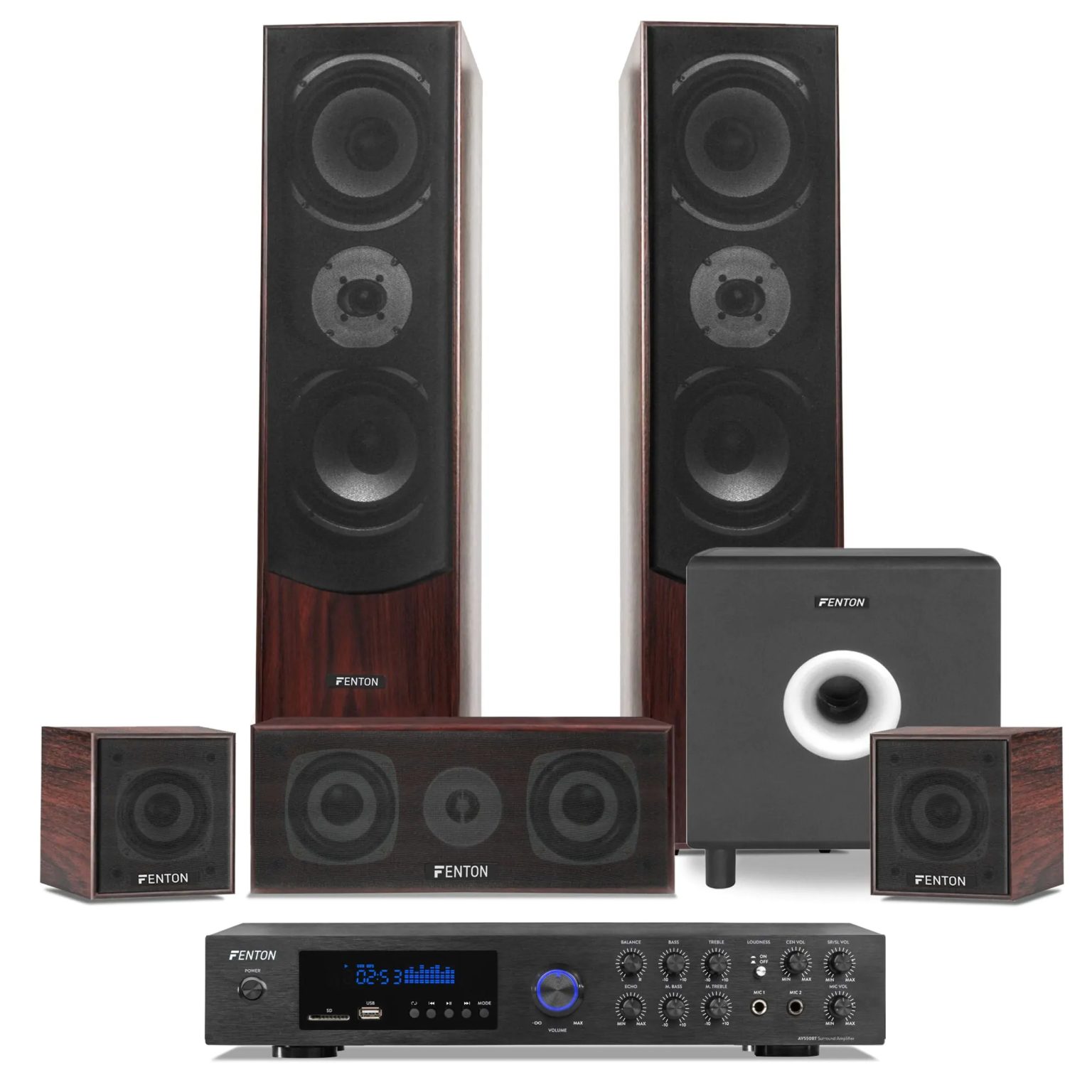 Fenton 5.1 Home Theatre Surround Sound System with Amplifier
